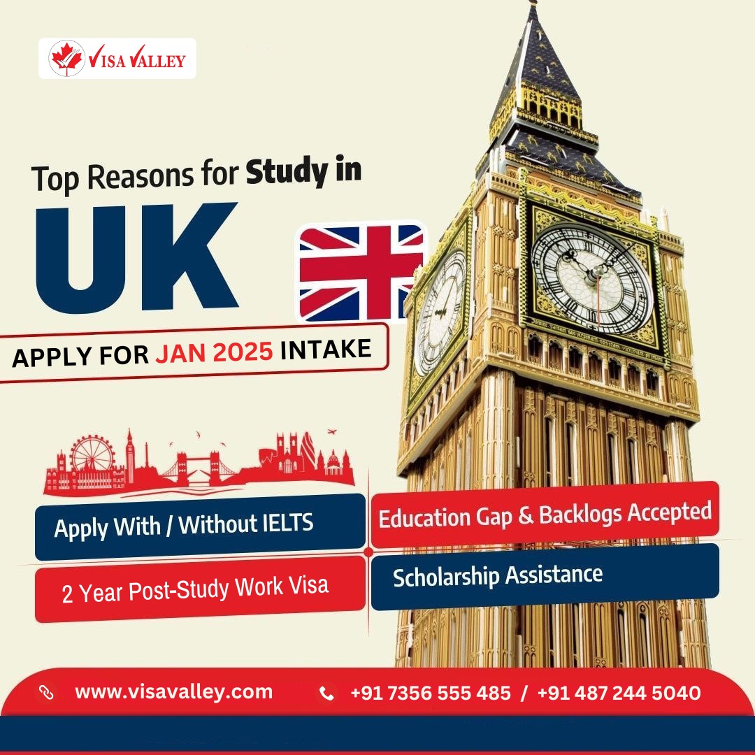 Study in the UK - January 2025 Intake: Scholarships, Education Gap, and Backlogs Accepted ...